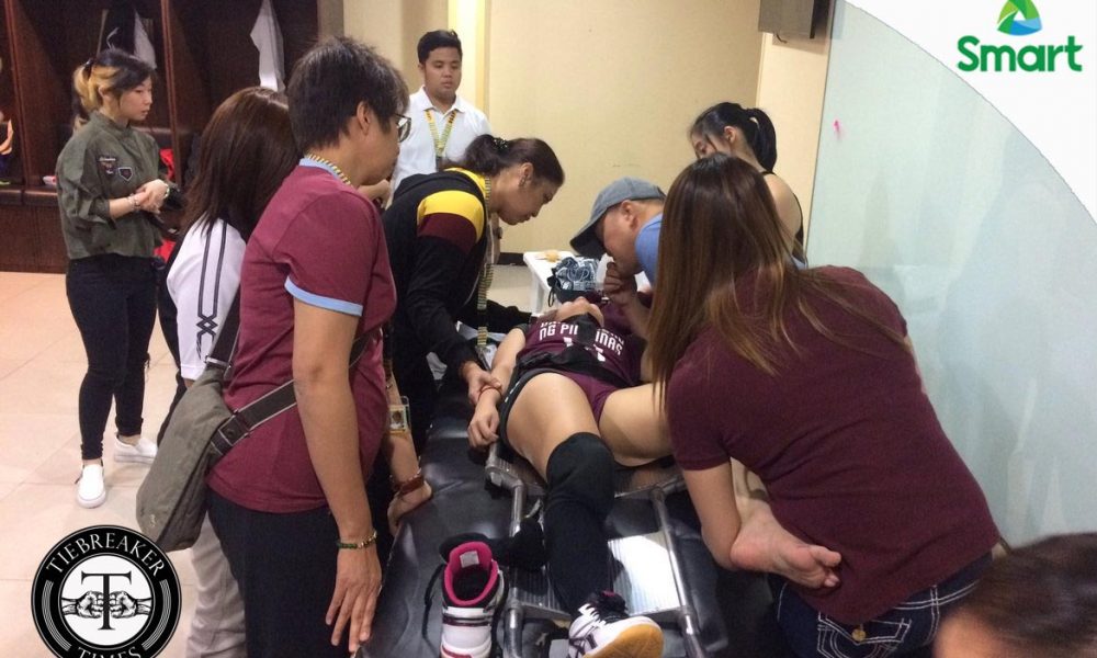 Gaiser goes down with left knee injury