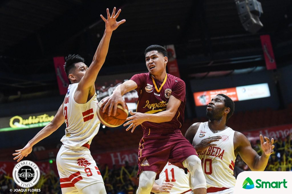 Robert Bolick identifies with Perpetual guards Jielo Razon, Edgar Charcos