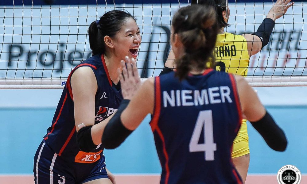 F2 Logistics ends Petron's 17-game winning streak, takes Game One | Tiebreaker Times