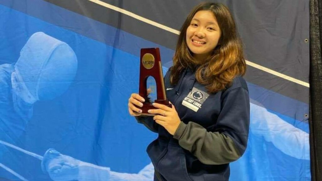 Sam Catantan caps impressive rookie year with NCAA Fencing bronze