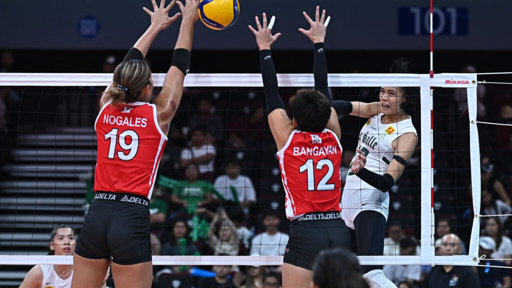 La Salle overpowers UE after second-set stumble, takes share of third ...